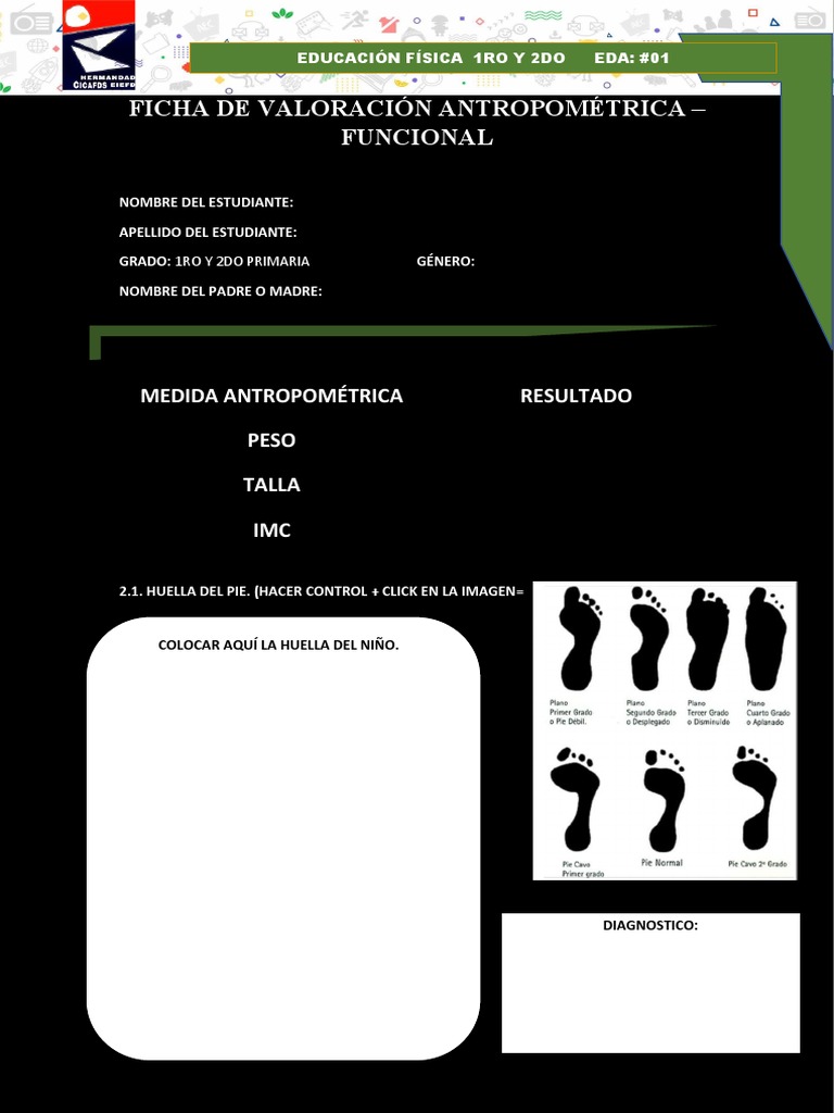 Ficha de Valoración Antropométrica Funcional | PDF