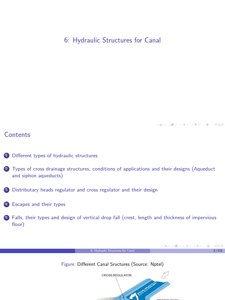Ch-6 Hydraulic Structures Canal | PDF | Canal | Hydrology