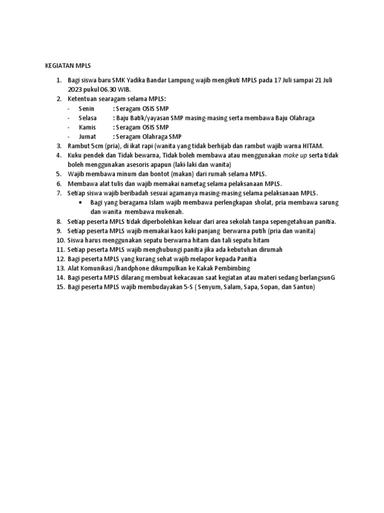 Tatib Mpls | PDF | Kesehatan Holistik | Gaya Hidup