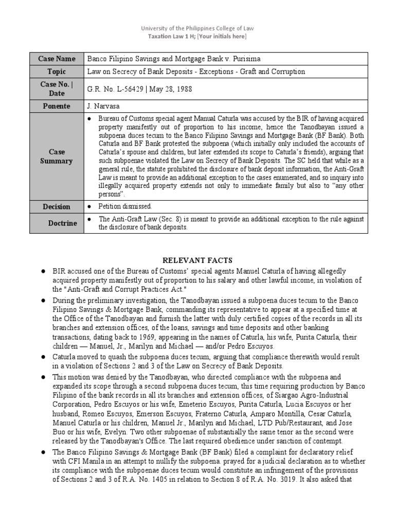 Bank Deposit Secrecy Exceptions Explained | PDF | Injunction | Lawsuit