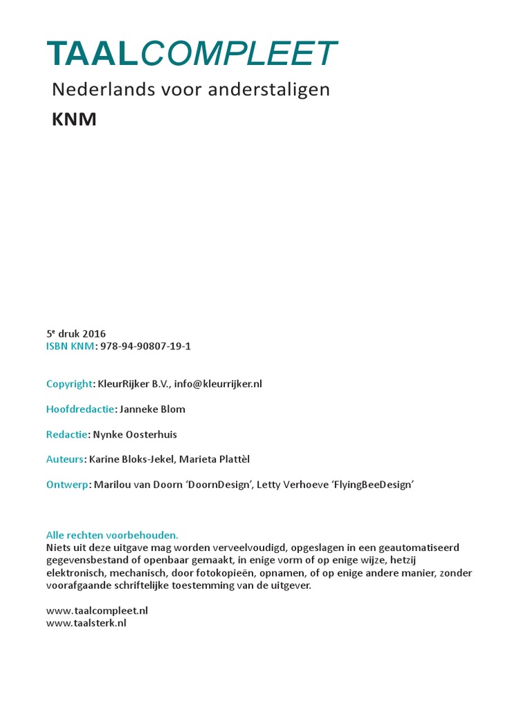 Taalcompleet KNM 9789490807191 | PDF