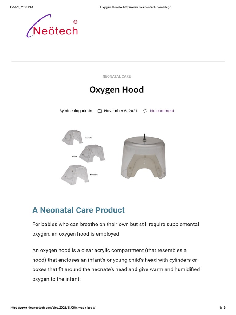 Oxygen Hood - HTTP - WWW - Niceneotech.com - Blog | PDF | Neonatal ...