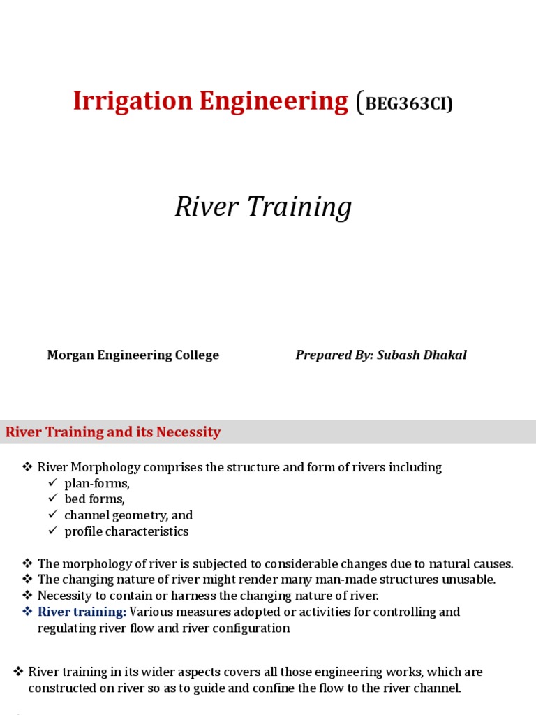 Chapter - 8 - River - Training | PDF | River | Levee