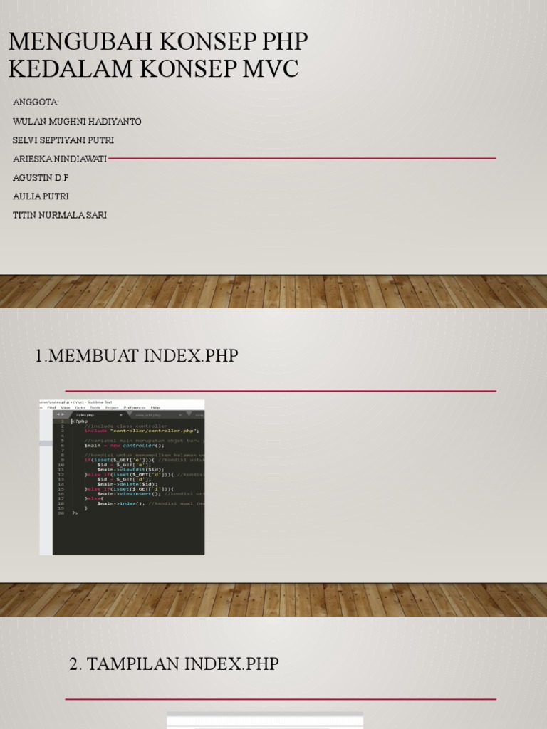 mengubah konsep php ke konsep mvc | PDF mengubah konsep php ke konsep mvc | PDF