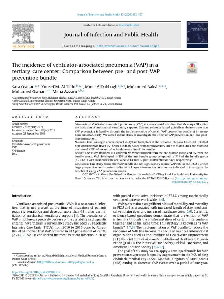Comparison Between Pre Post VAP Bundle - Kade Cintya PS | PDF | Pneumonia | Clinical Medicine