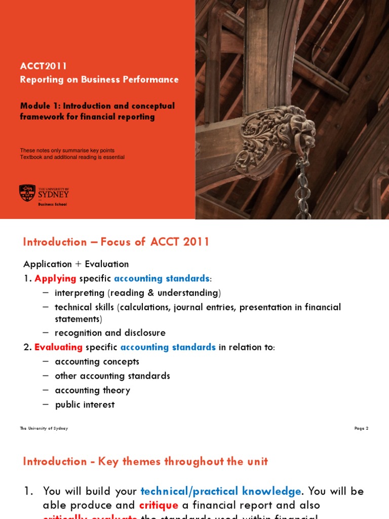 Module 1 - Intro and Conceptual Framework S2 2023 | PDF | Financial ...