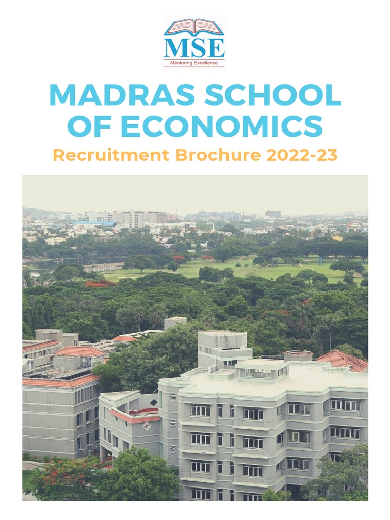 Recruitment Brochure MSE 2022 2023 | PDF | Economics | Financial Analyst