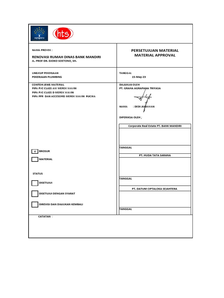 Material APPROVAL Mep | PDF