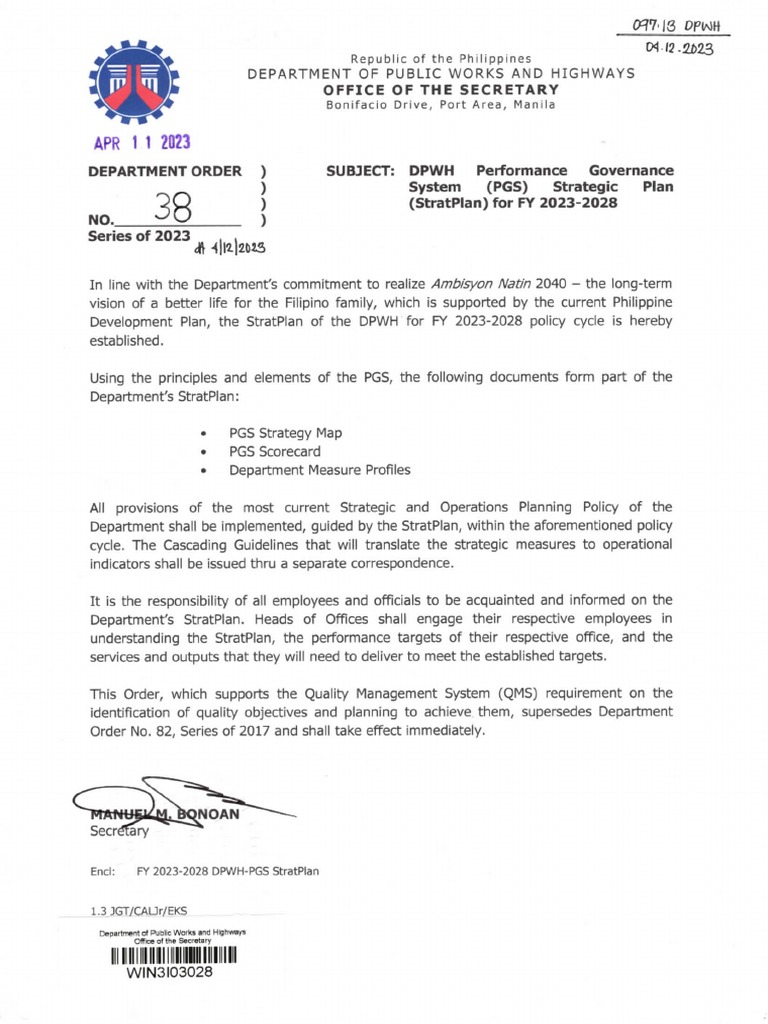 DPWH Department Order do_38_website | PDF | Economies | Business
