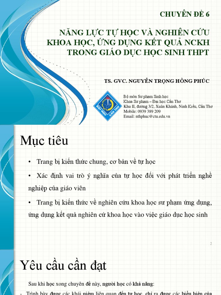 CD6 - Tu Hoc Va NCKH | PDF