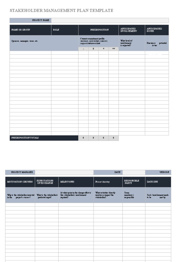 Project Charter and Stakeholder Template | PDF | Risk | Business