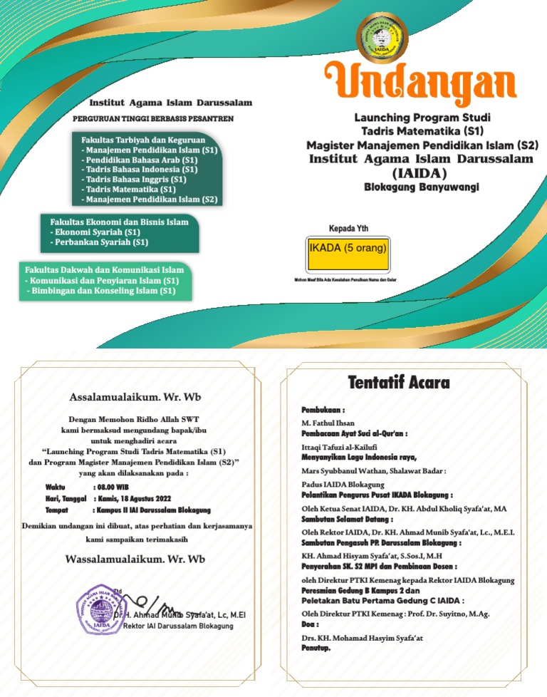 Undangan Launching IKADA | PDF