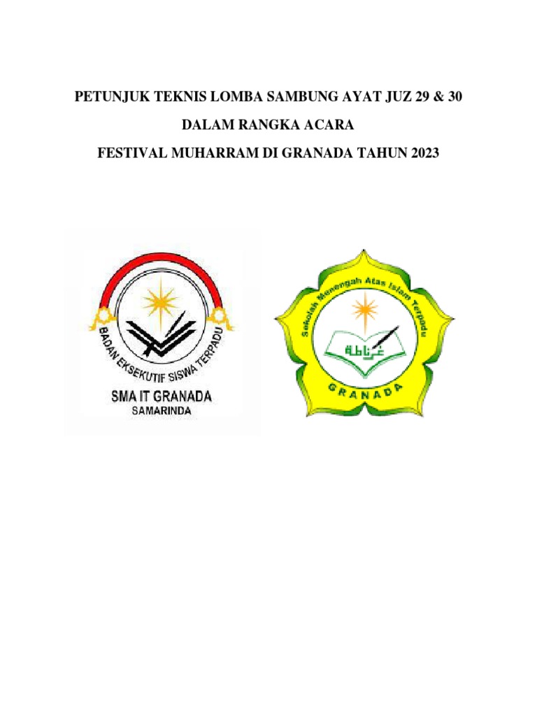 Juknis Lomba Sambung Ayat Juz 30 Dan Juz 29 | PDF