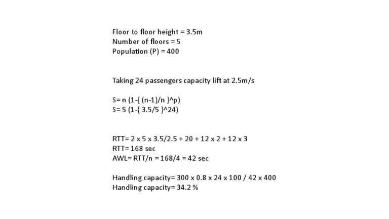 Load Calculation of Lifts | PDF
