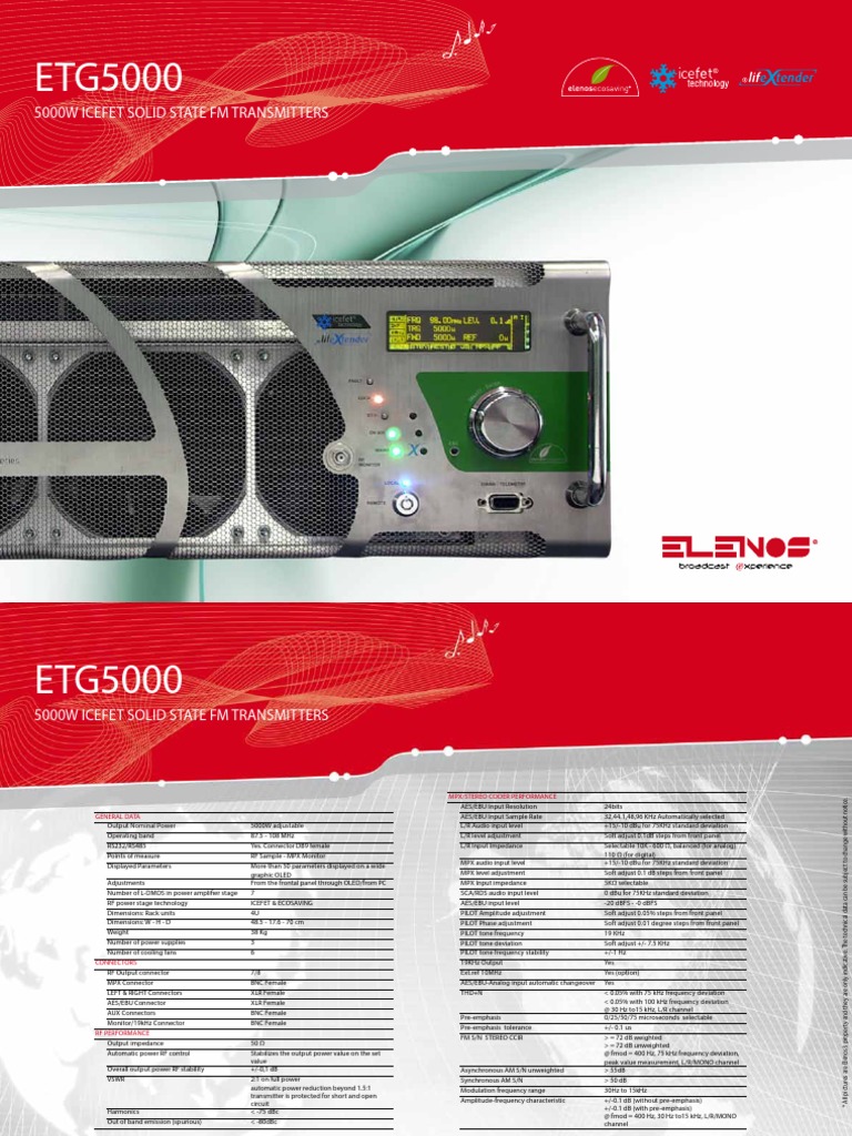 Etg5000 Datasheet Uk 01 | PDF