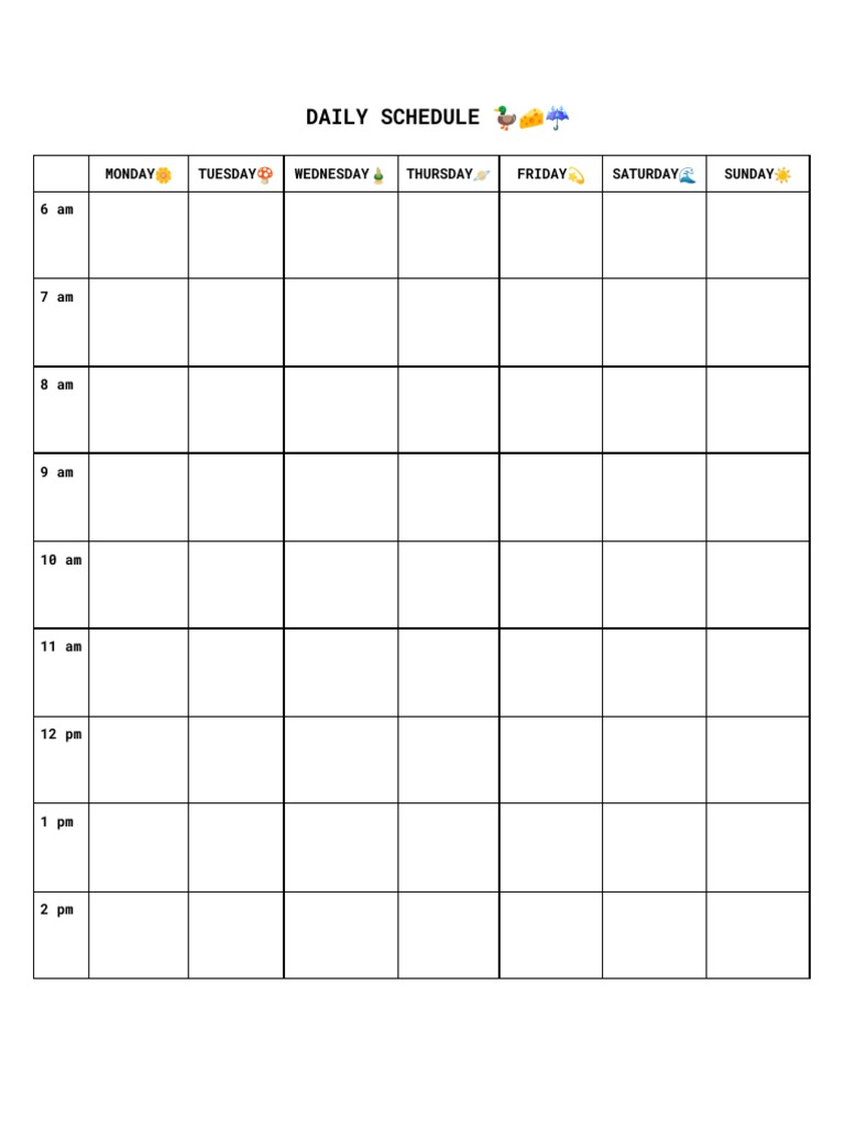 Daily Schedule ?? (3) | PDF