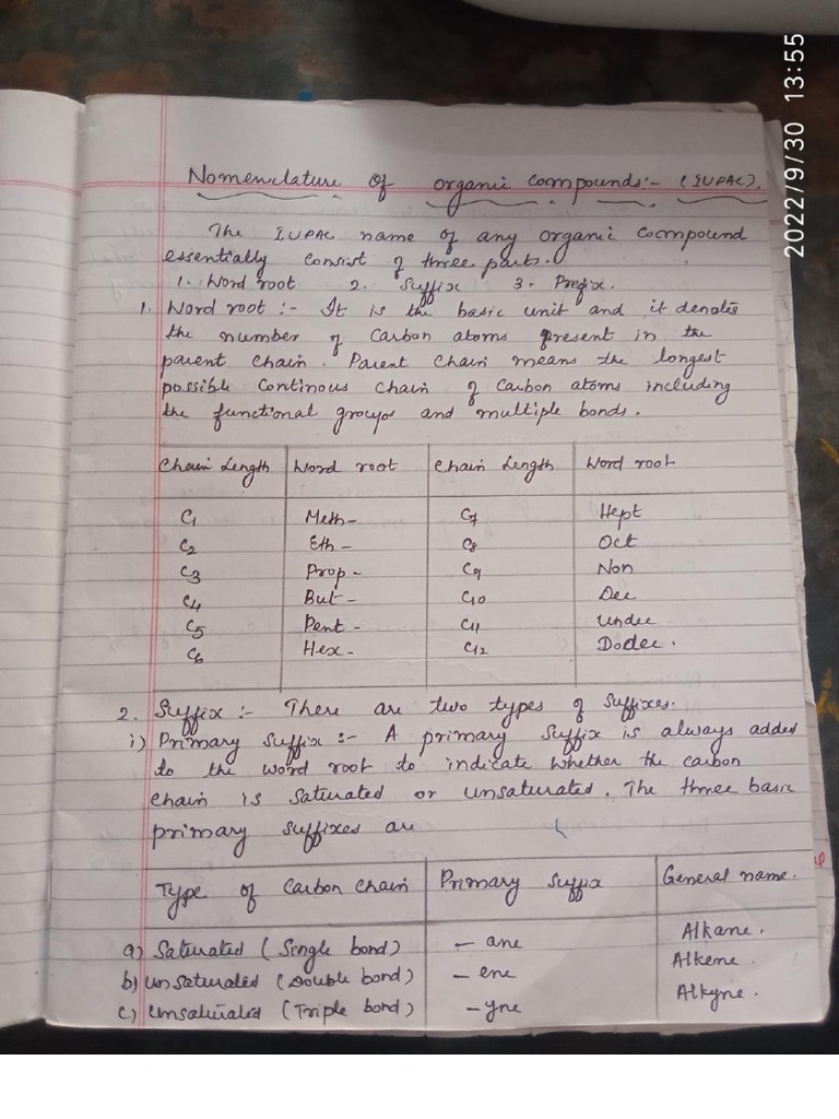 IUPAC Nomenclaturen | PDF
