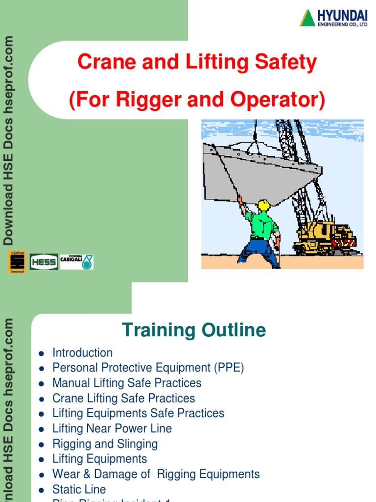 Crane and Lifting Safety Guide | PDF | Crane (Machine) | Personal ...