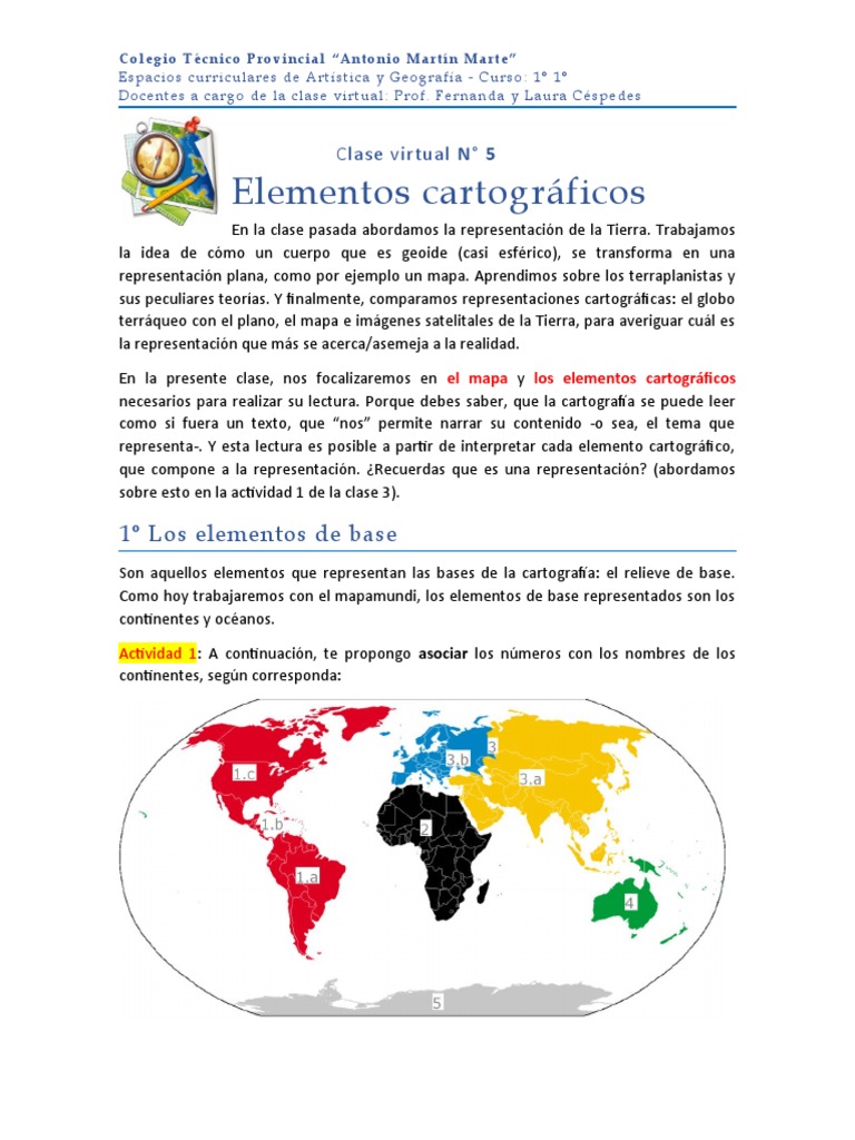 Clase 5 - Elementos Cartográficos | PDF | Cartografía | Mapa