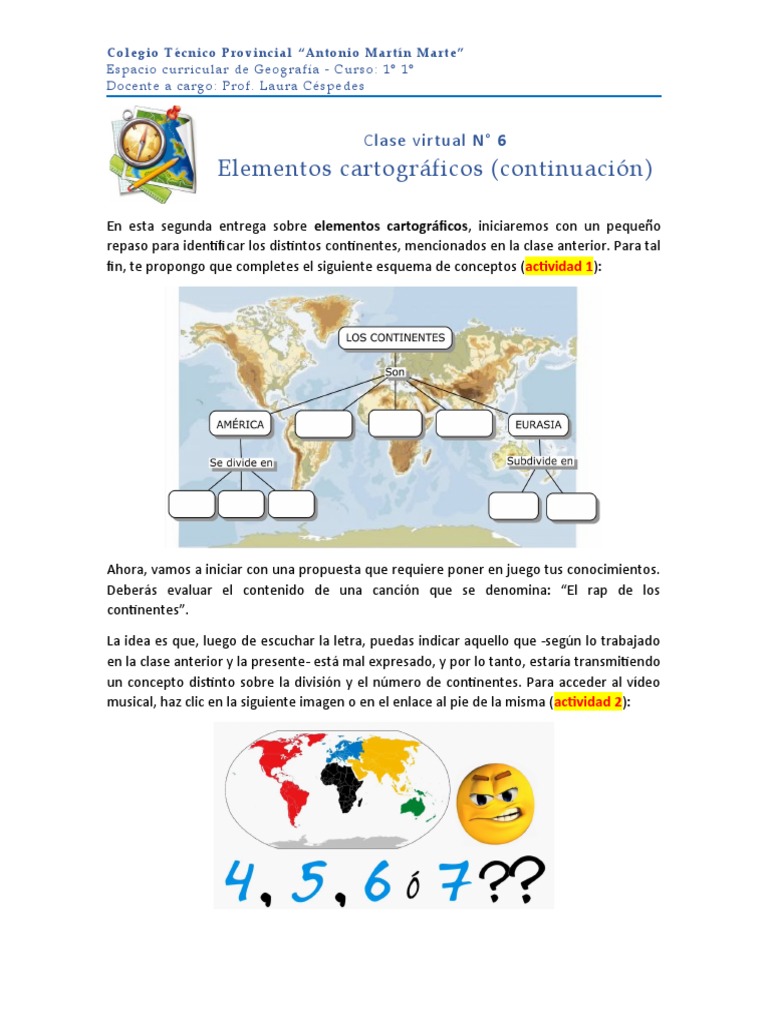 Clase 6_Elementos cartográficos-Océanos y continentes + Red geográfica ...
