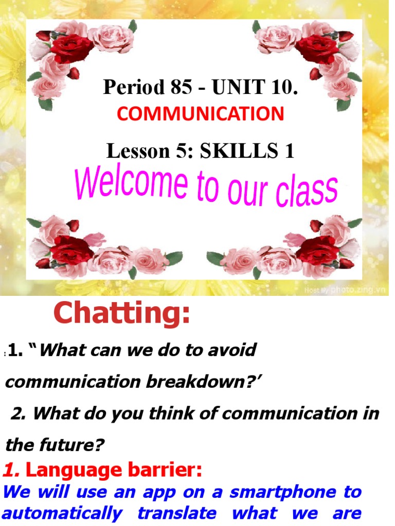 Unit 10 Communication Lesson 5 Skills 1 | PDF