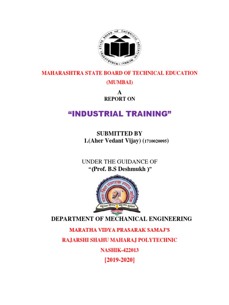 ITR Report | PDF | Machining | Secondary Sector Of The Economy