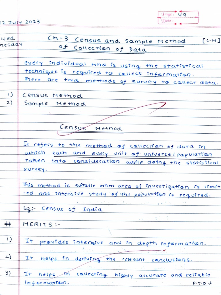 Ch-3 Census and Sample Method of Collection of Data | PDF | Science ...