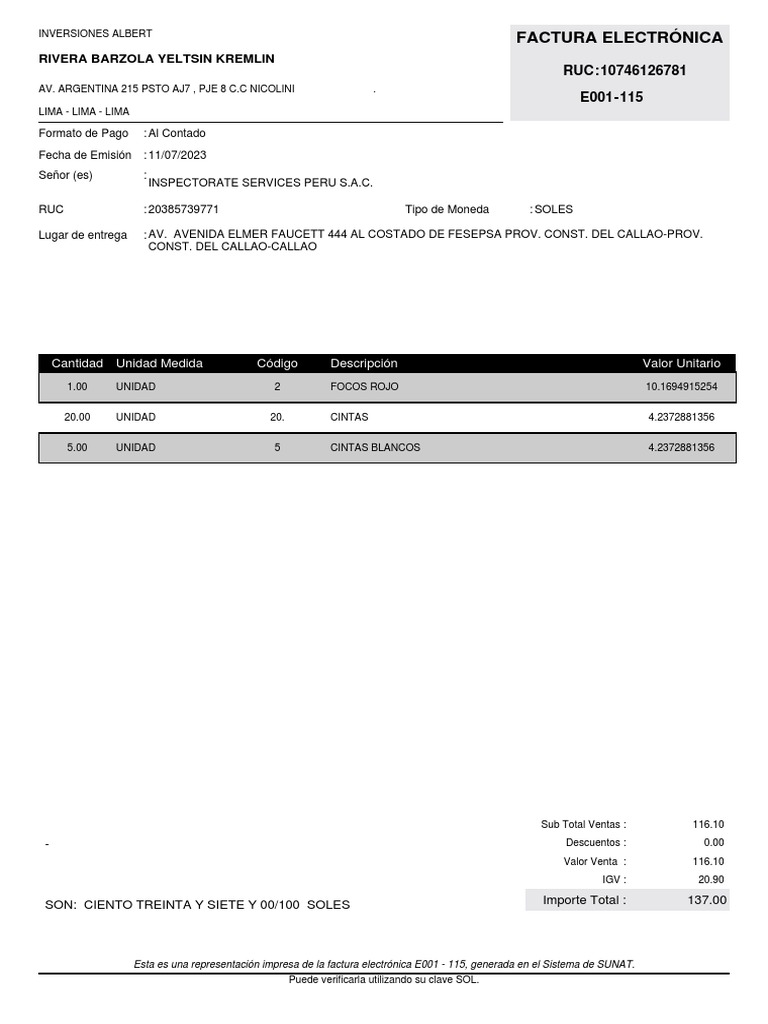 Factura de Compra Utiles | PDF | Industrias de servicio | Pagos