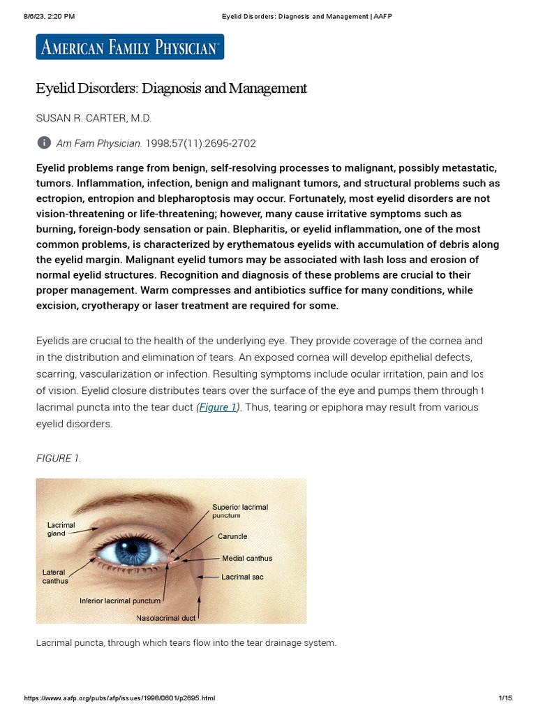 Eyelid Disorders_ Diagnosis and Management _ AAFP | PDF | Epidemiology ...
