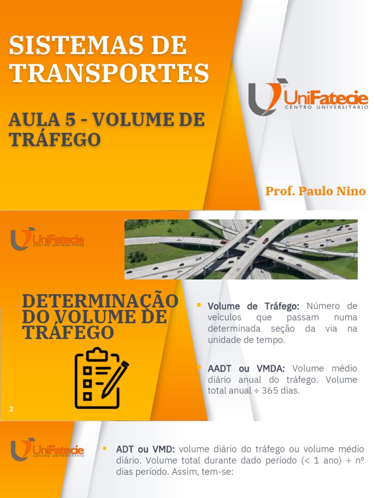 Aula 5 - Bim Ii - 2021 - Eng Trafego | PDF | Tráfego | Transporte