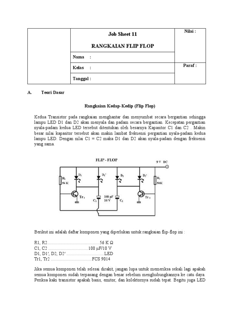 Job-Sheet- LAMPU PLIP PLOP | PDF