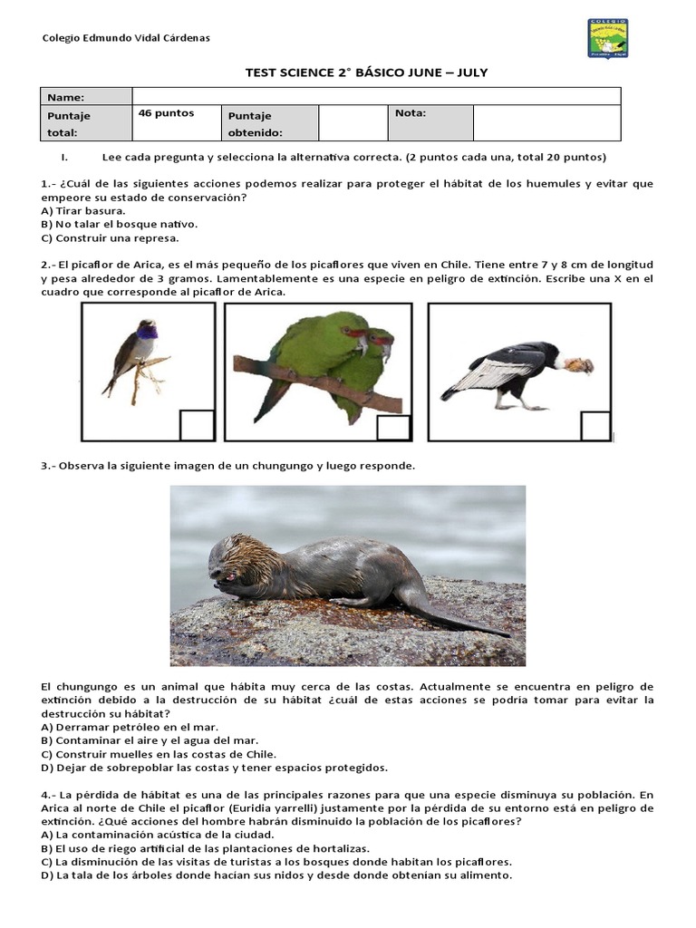 Test Science 2 | PDF