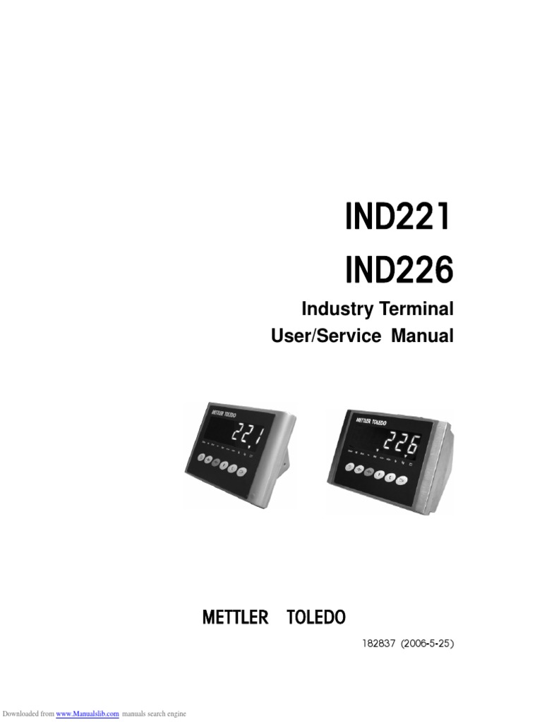 IND221 IND226 User - Service Manual | PDF | Electrical Engineering ...