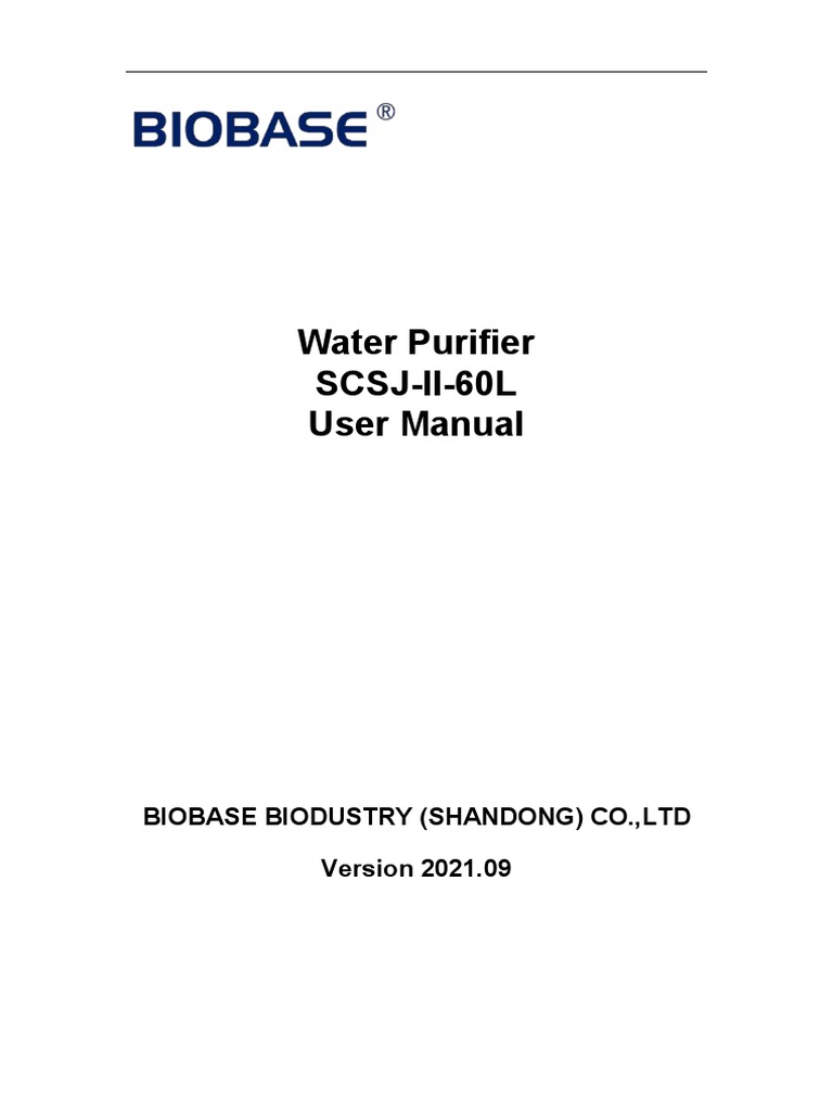 SCSJ-II-60L User Manual | PDF