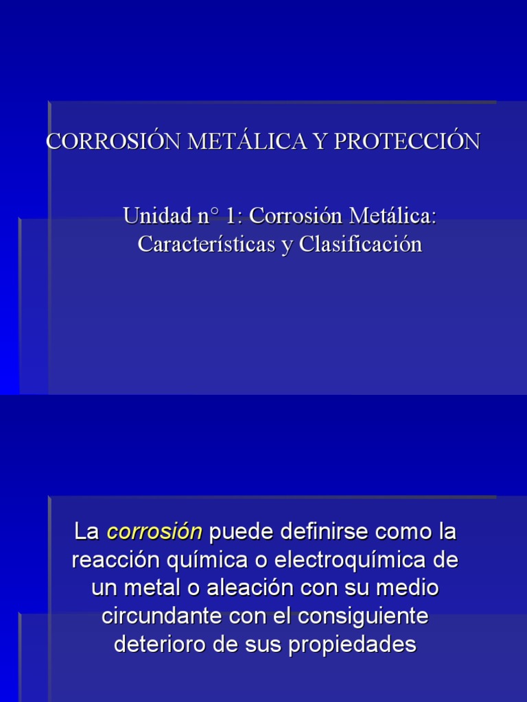 Unidad 1 | PDF | Corrosión | Electroquímica