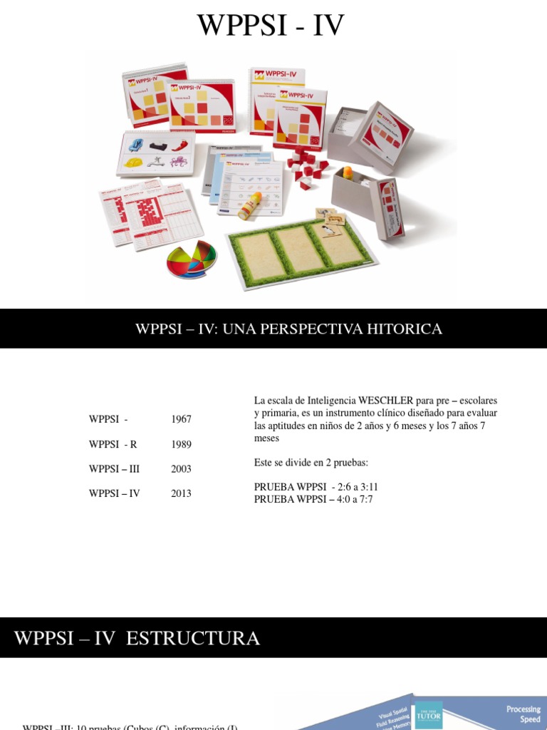 Wppsi Iv | PDF | Multiplicación | Ciencia cognitiva