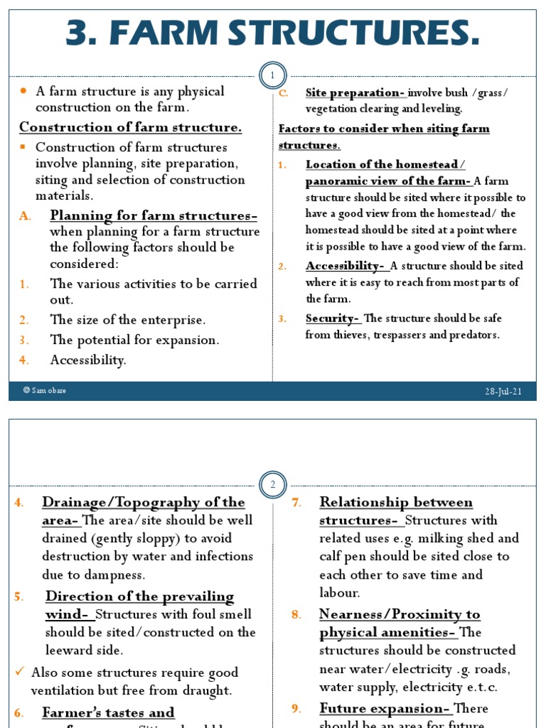 Farm Structures. | PDF | Dairy Cattle | Concrete