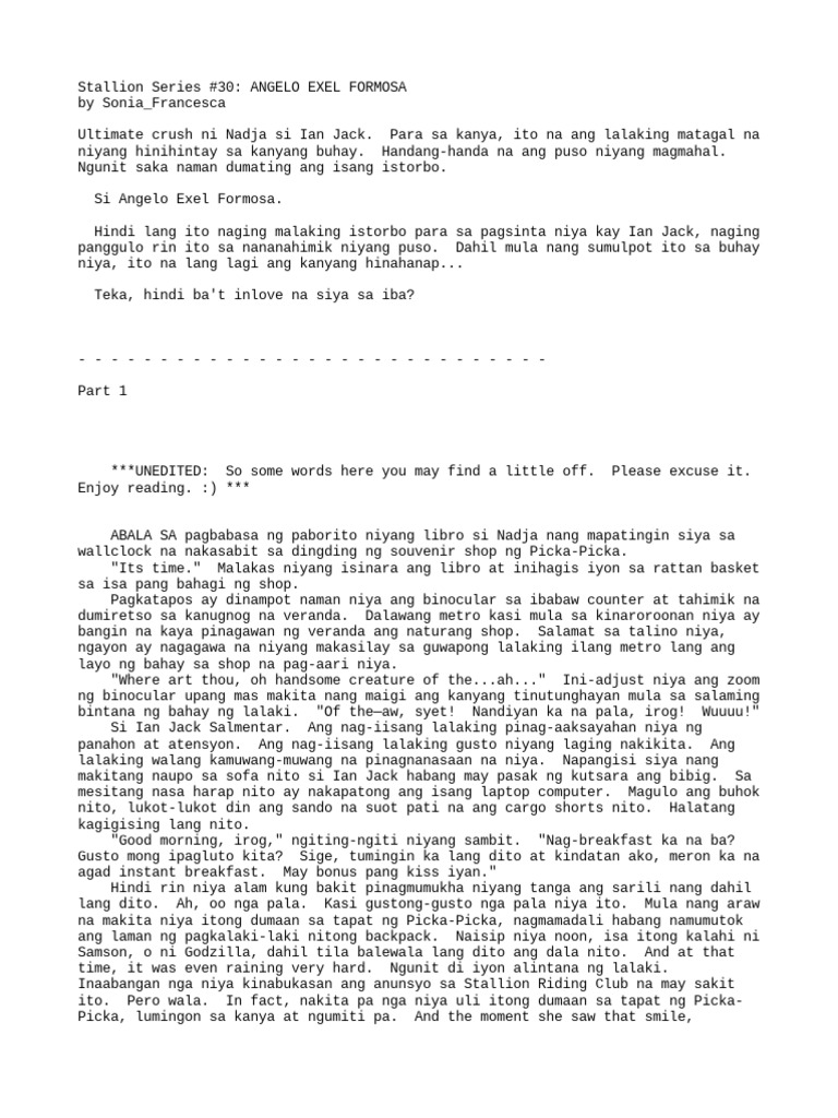 Sonia_Francesca_30 Stallion Series_ANGELO EXEL FORMOSA | PDF