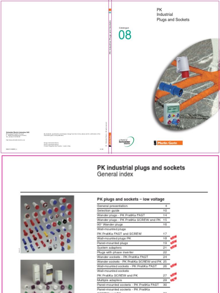 Schneider-Electric - PK Industrial Plugs and Sockets | PDF | Electrical ...