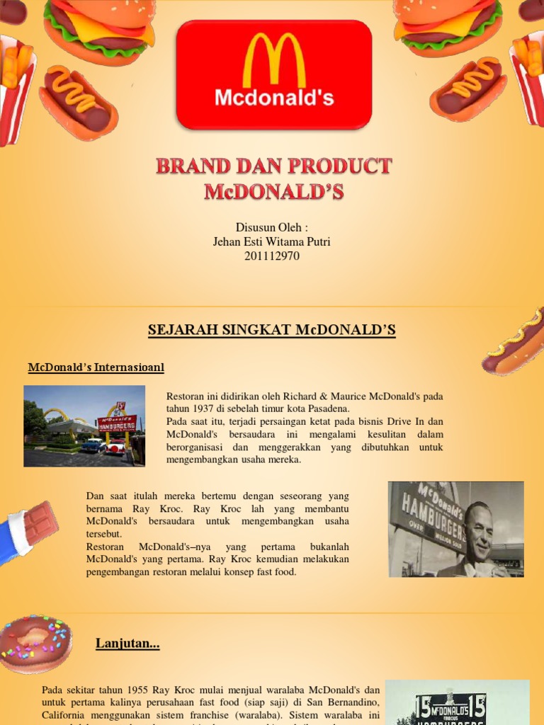 Sejarah dan Identitas Brand McDonald's | PDF