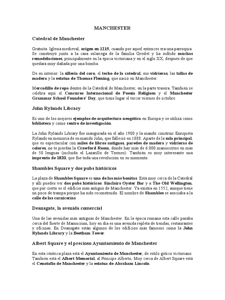 Manchester | PDF | Manchester | Birmingham