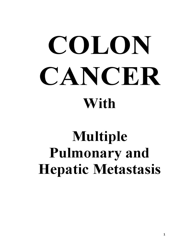 Onco Case Study | PDF | Colorectal Cancer | Cancer