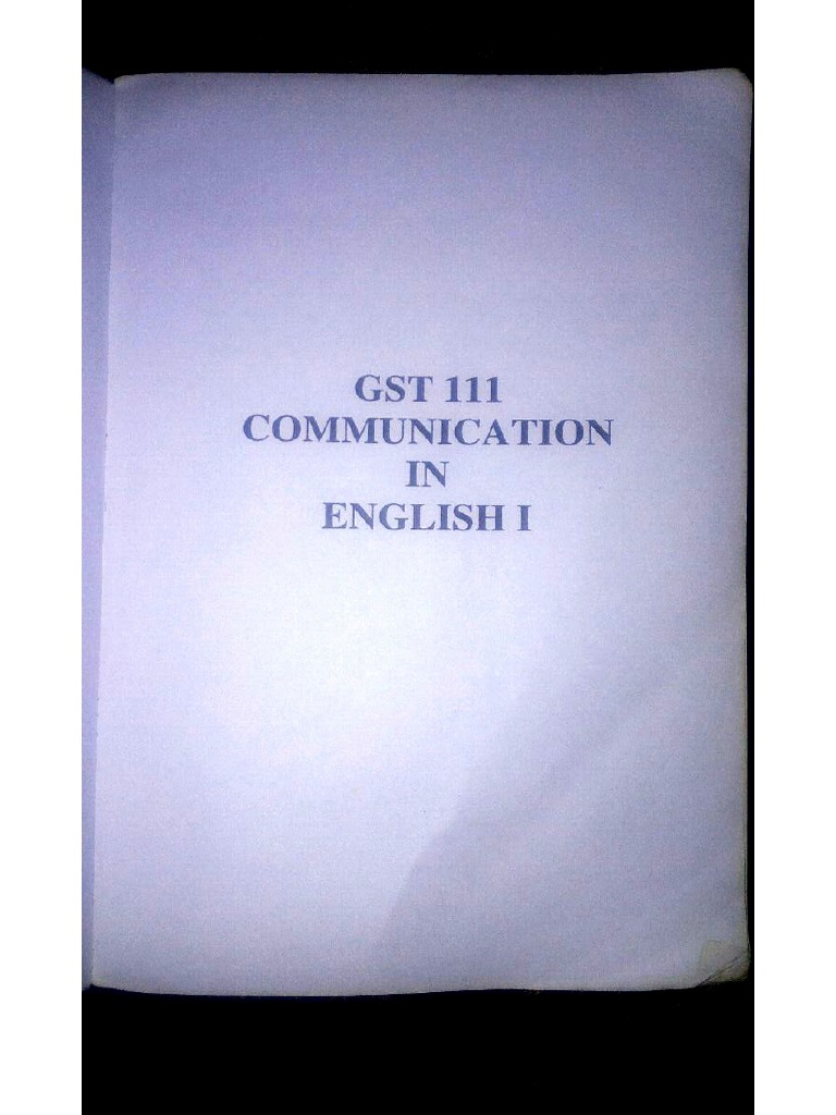 GST 111 | PDF