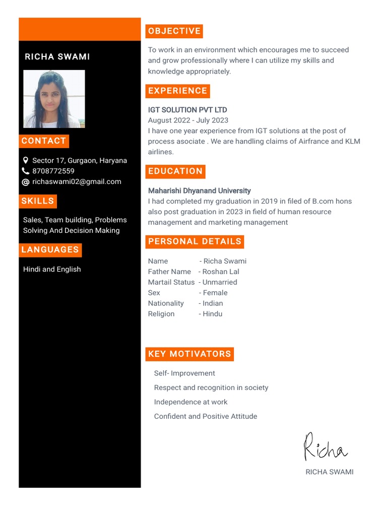 CV Richa | PDF