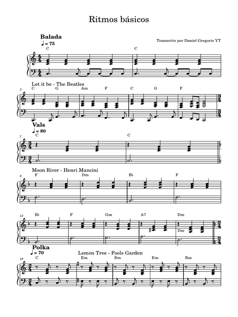 Ritmos Básicos 1 | PDF | Latin American Music