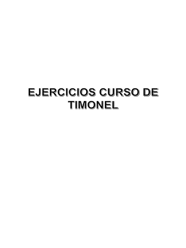 Ejercicios Timonel | PDF