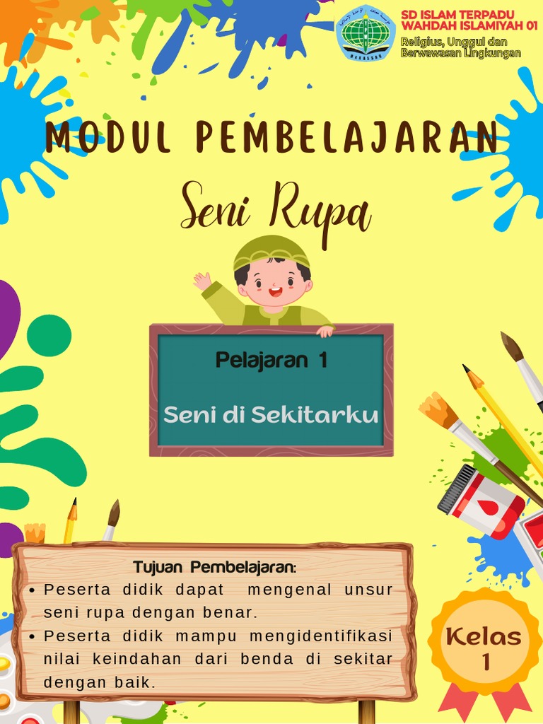 Modul Pembelajaran Seni Rupa Pelajaran 1 (Seni Di Sekitarku 1) | PDF