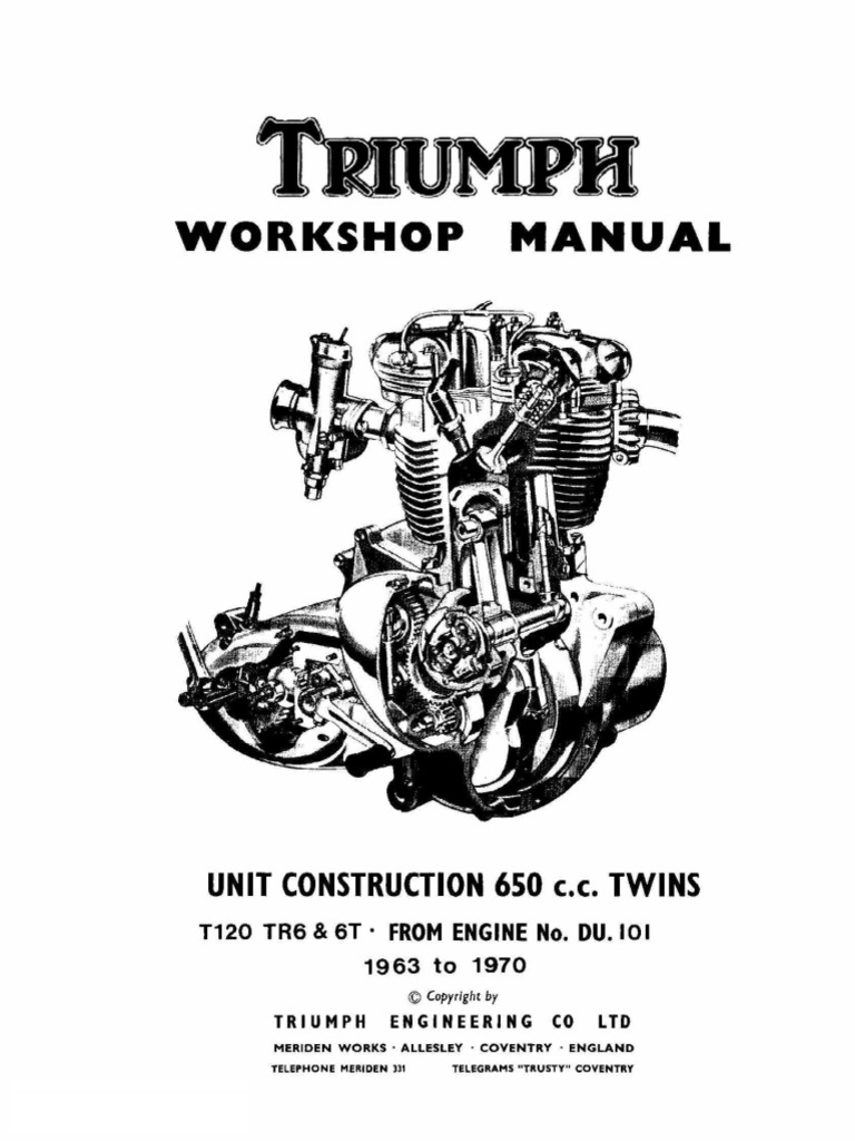70 Triumph Repair Manual 63 70 | PDF | Ignition System | Vehicles