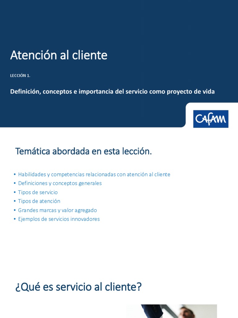 Leccion1 Atencion Al Cliente | PDF | Cliente | Servicio al Cliente