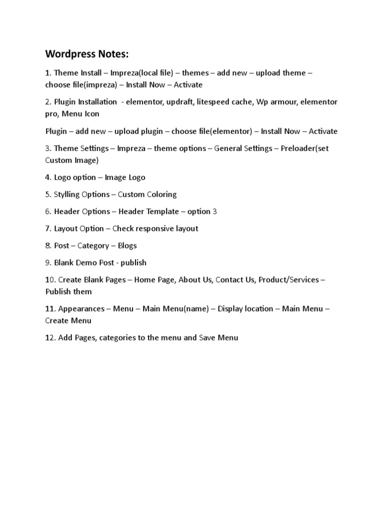 Wordpress Notes | PDF